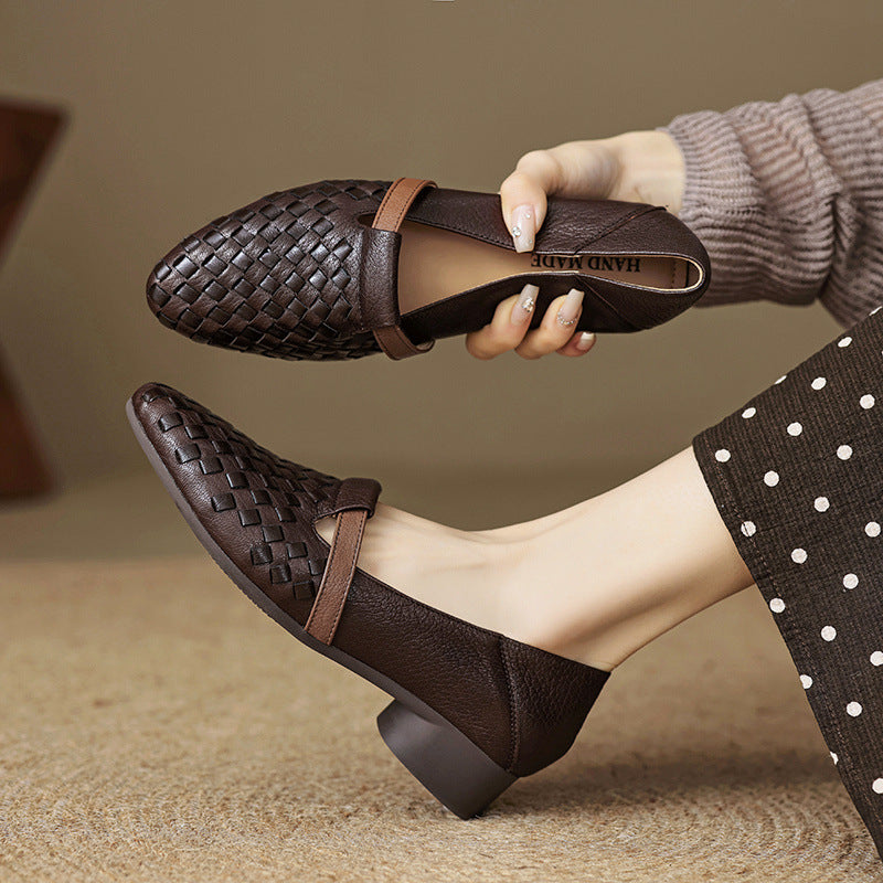 Ardelle Woven Leather Loafers – NEWLOOKTREND